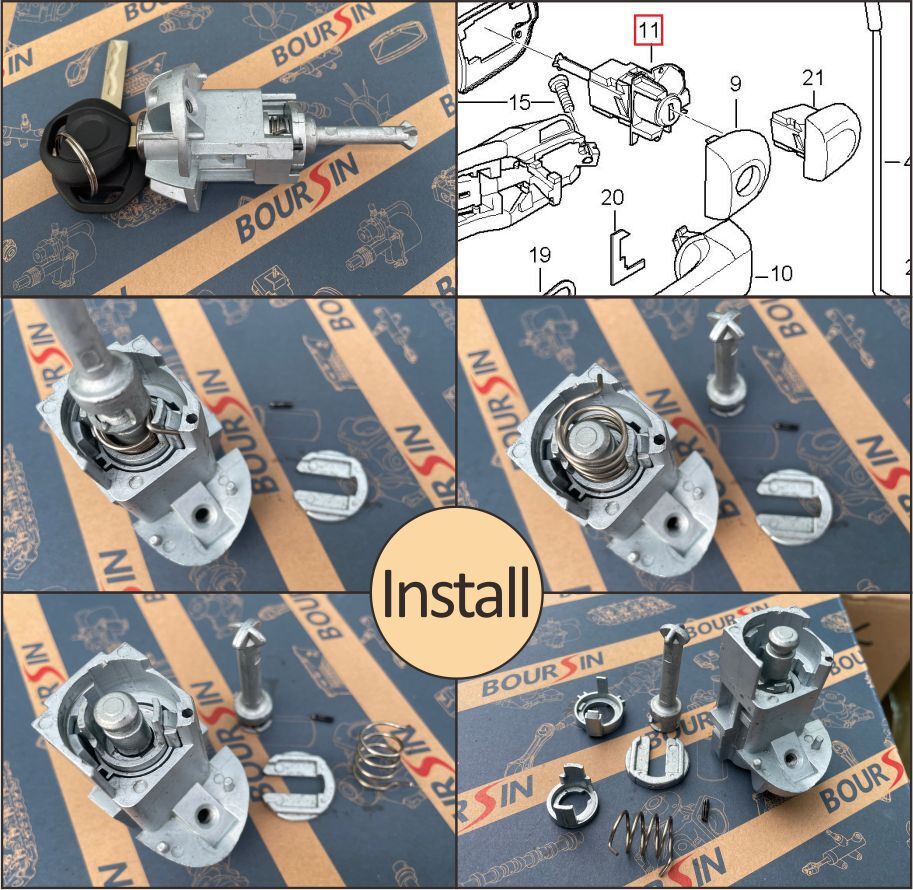 Door Lock Cylinder Barrel Repair Kit For BMW E46 323i 325i 328i 330i M3 ...