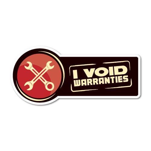 I Void Warranties Sticker | eBay