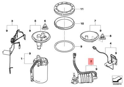 Genuine BMW X3 E83 Fuel Filter With Pressure Regulator OEM 16146766158 ...