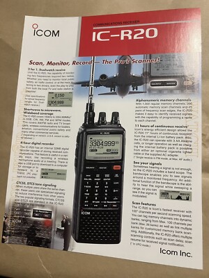 Icom IC-R20 ORIGINAL SALES BROCHURE | eBay