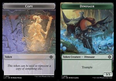 MTG Commander LCI TOKEN Copy #0001 Dinosaur #0010 PLAYSET 4X X4 | eBay