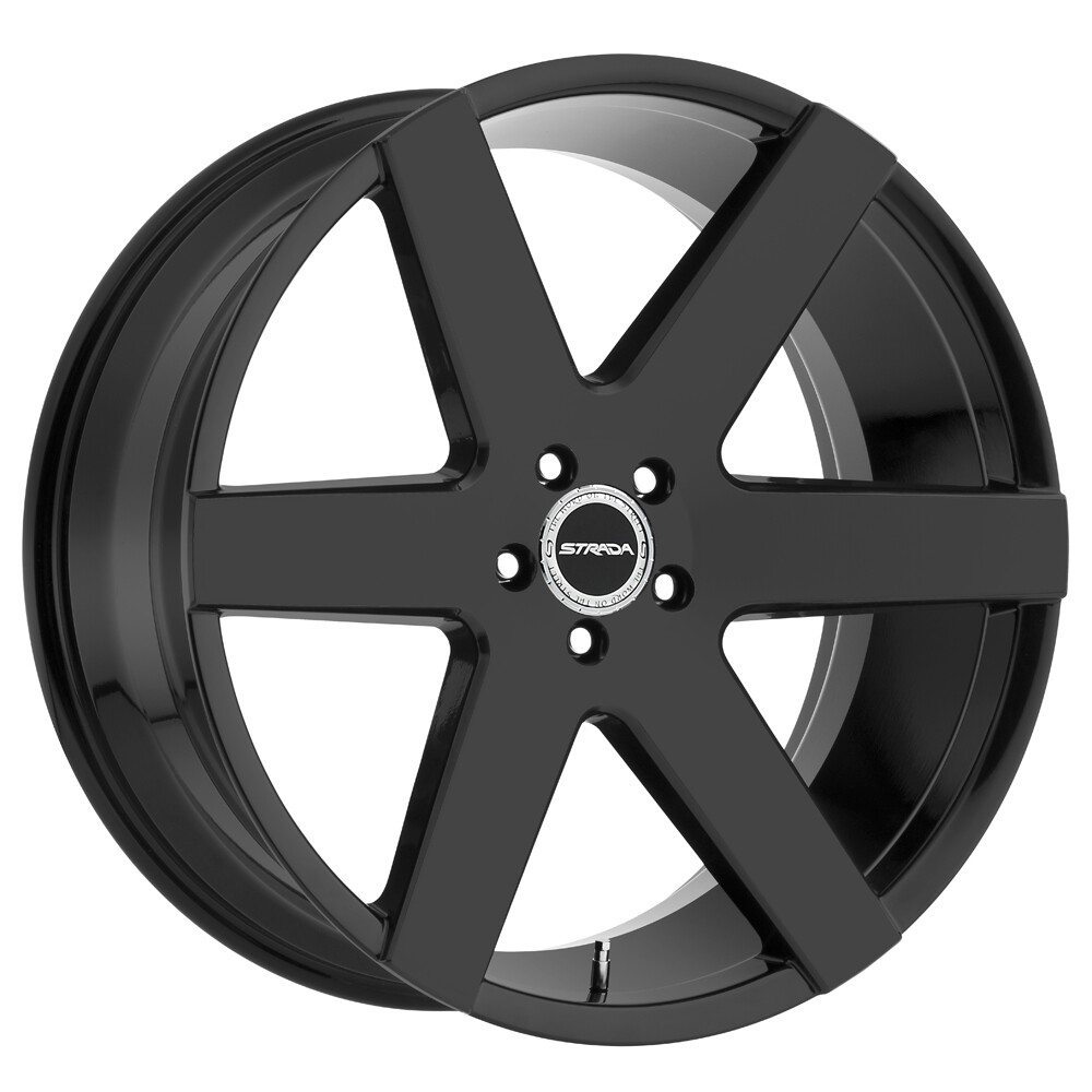 (Set of 4) Strada S60 Coda 22x9.5 6x5.5" +24mm Matte Black Wheels Rims ...