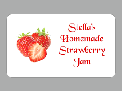 Strawberry Jam Jar Label