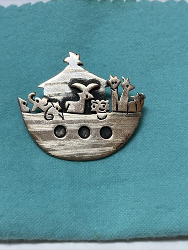 VINTAGE STERLING SILVER 925 NOAH'S ARK BIBLE PIN BROOCH or PENDANT | eBay