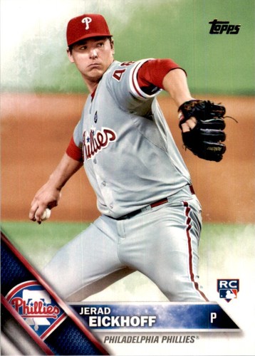 2016 Topps Jerad Eickhoff Rookie Philadelphia Phillies #2 MLB Baseball Card | eBay
