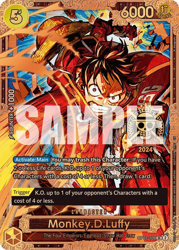 Monkey.D.Luffy OP07-109 One Piece Promotion Cards for sale | eBay