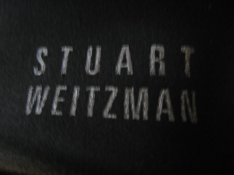 NW AUTH STUART WEITZMAN HIGHLAND OVER KNEE BOOT BLK SUEDE LEAT SZ"8"1 ...