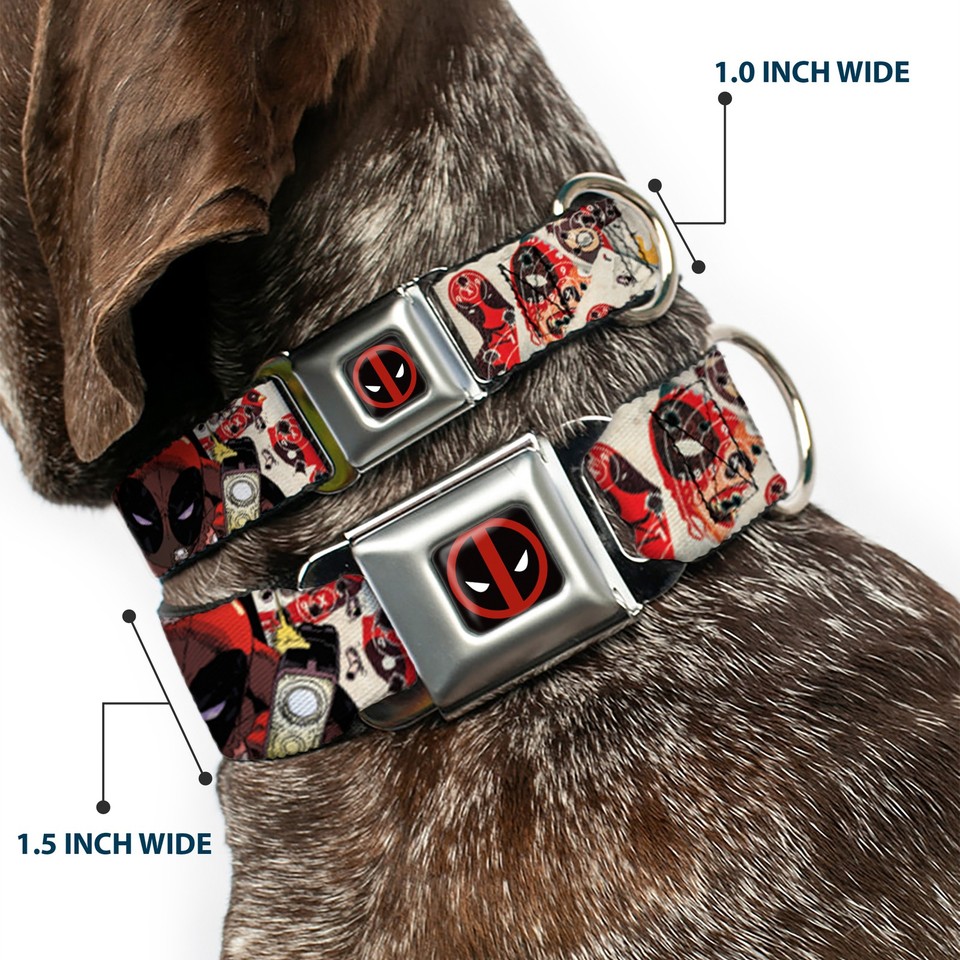 MARVEL DEADPOOL Dog Collar DPA-Deadpool Logo Black/Red/White Deadpo (US ...