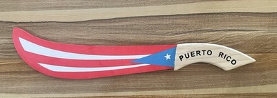 Machete De Puerto Rico 22” X 3”. Wooden Machete Souvenir With Puerto ...