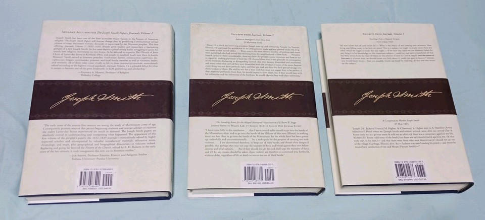 The Joseph Smith Papers Journals Book Set Volumes 1,2 & 3 (1832-1844 ...