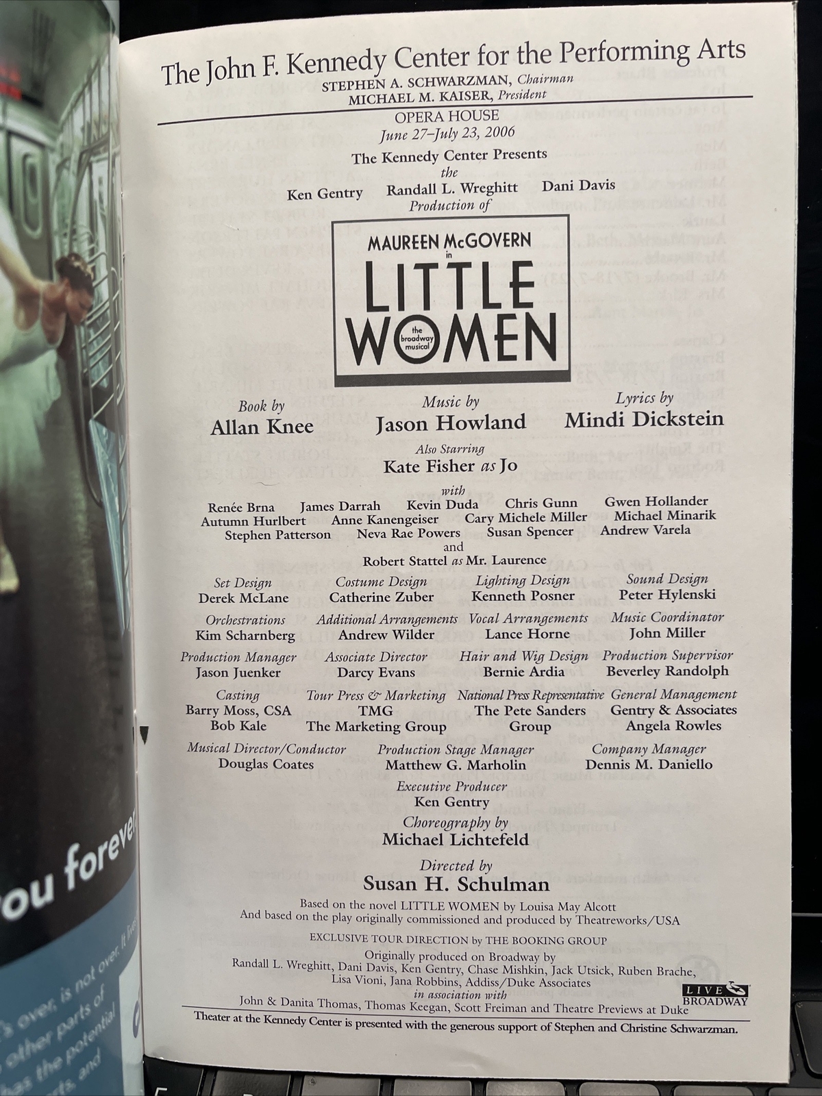 Little Women - Broadway Kennedy Center Playbill June 2006 - Maureen ...