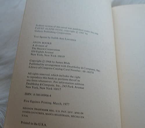 Black Easter Faust Aleph-null by James Blish 1977 Paperback for sale ...