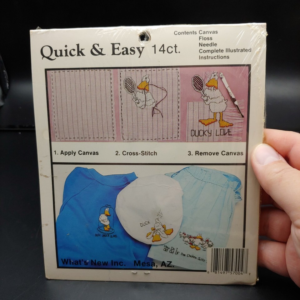 2 Ducktales by John Baron Cross Stitch Kit - vtg Duck Bird Humor Joke ...