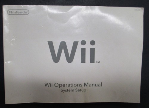 Wii Nintendo Operations Manual Booklet System Setup | eBay