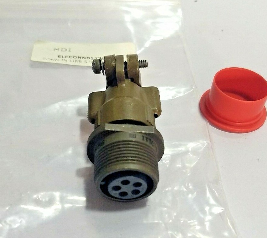 ITT Cannon Electric Connector Plug with Collar 5 Pin MS3101E14S--5S ...
