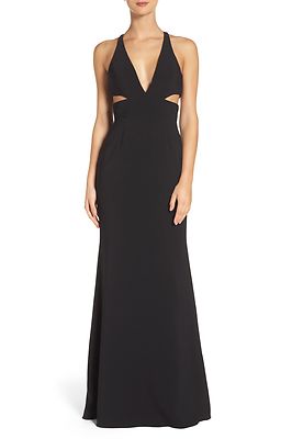 NWT $483 JAY GODFREY Spitz Cutout Gown in Black - size 6! | eBay