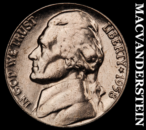 1958 Jefferson Nickel-Choice Gem Brilliant Unc Steps No Reserve #G8537 ...