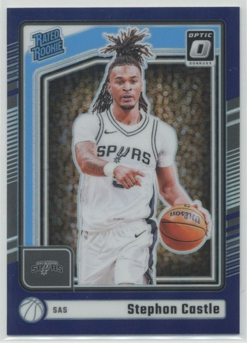 Stephon Castle 2024-25 Donruss Optic Purple Holo Prizm RC Rated Rookie ...