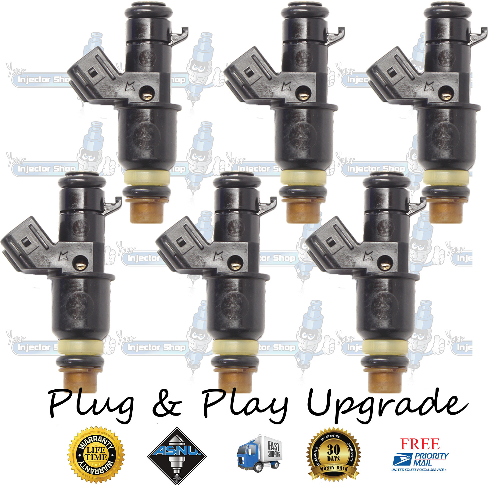 Genuine Keihin Upgrade Honda 6x Fuel Injectors 3.0L 3.2L 3.5L Odyssey ...