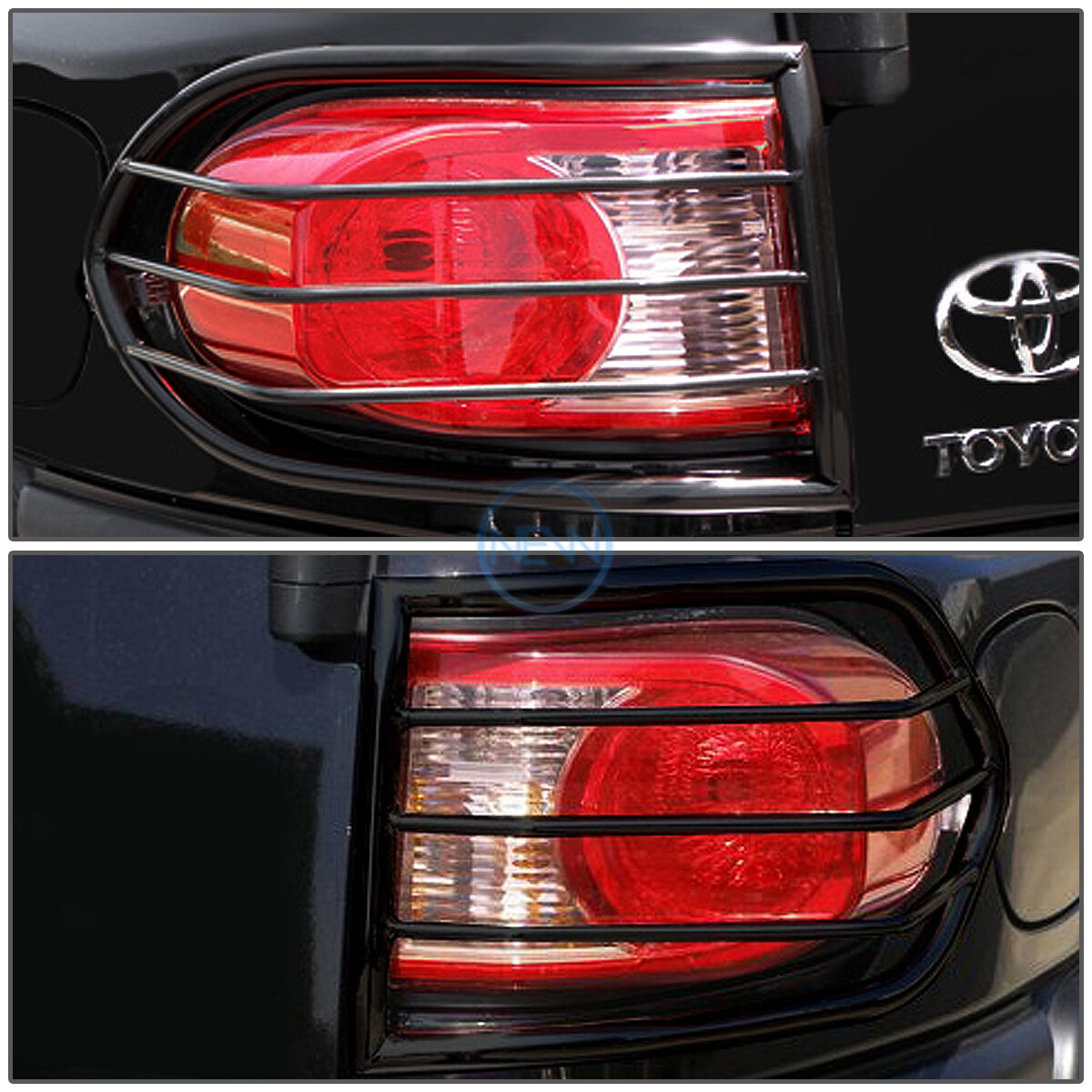 Black Steel Tail Light Guard Protector Cover for 2007-2014 Toyota FJ ...