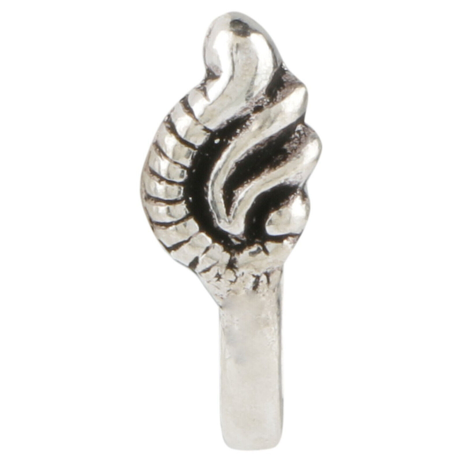 Indien Traditionnel Argent Pur Shankh Forme Beau Nez Broche Pour Femmes ...