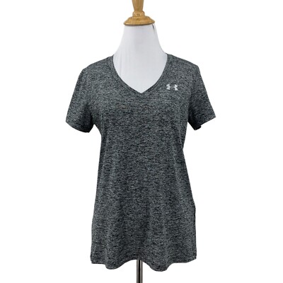 Under Armour HeatGear T Shirt Womens S Small Gray Short Sleeve Loose ...