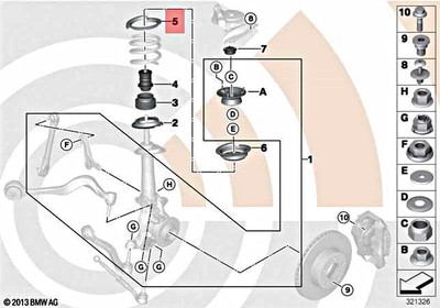 Genuine BMW E39 E46 E60 E61 E63 E64 316Ci 316i 1.6 Spring Pad Upper ...
