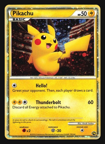 PIKACHU PW WORLD COLLECTION POKEMON CARD ENGLISH HOLO JAPANESE BACK ...