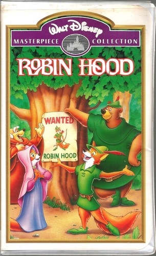 Robin Hood Vhs 1991 Disney Masterpiece Animated Classic Brian Bedford