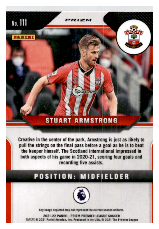 2021 Panini Prizm #111 Stuart Armstrong Silver Southampton FC | eBay