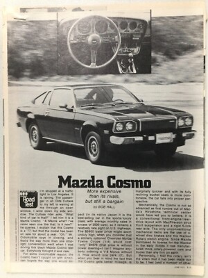 MazdaArt33 Article Road Test 1977 Mazda COSMO June 1977 3 page | eBay
