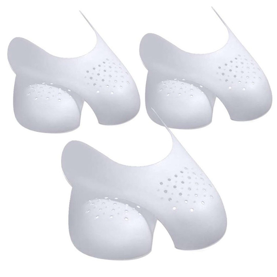 White Shoe Crease Protectors – 2 Pairs – Anti-Crease Toe Guards – For ...