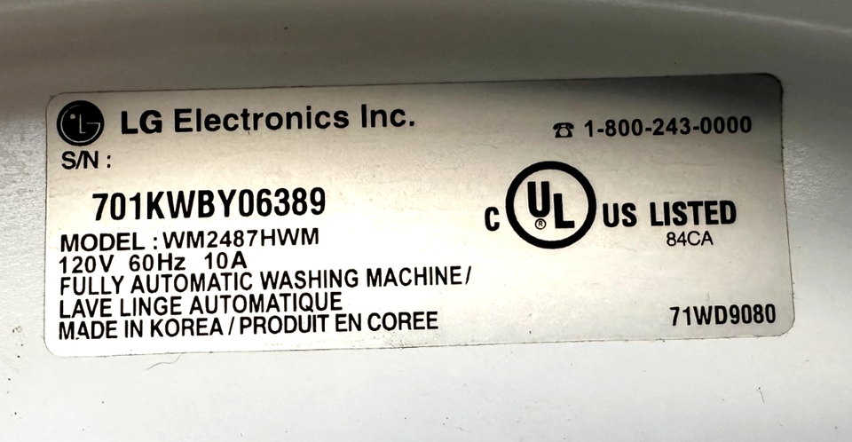 LG Dryer Model WM2487HWM Electronic Control Board | eBay