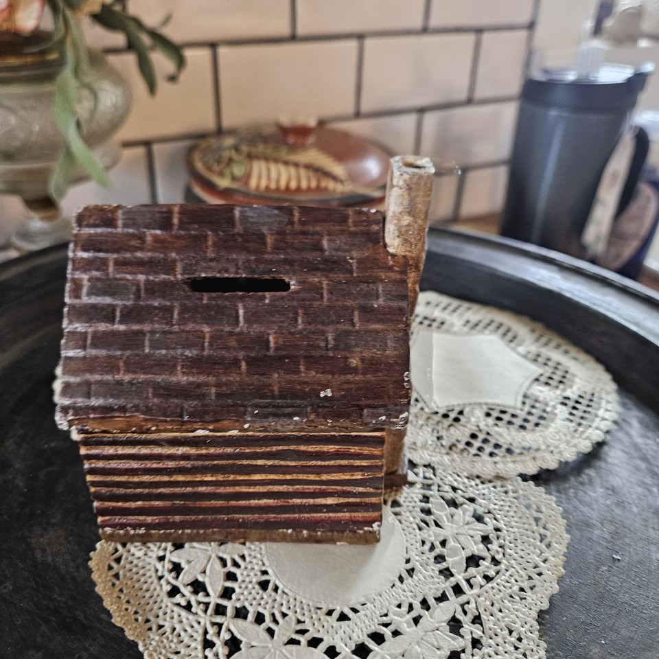 Antique Cast-iron Log Cabin Bank | eBay