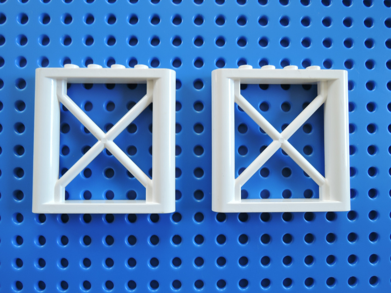 LEGO 2 x Kran Stütze Gitter Balken 64448 weiß 1x6x5 7937 2505 60104 ...