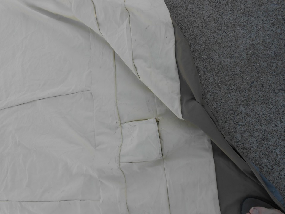 pop up travel trailer cover, polyester w-pvc backing 10'7" L x 7'3" W x ...