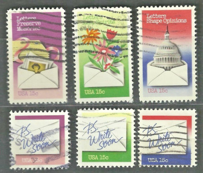 USA Stamps: 1980 Letter Writing Week, SC 1805-10. (6) Used Off Paper | eBay