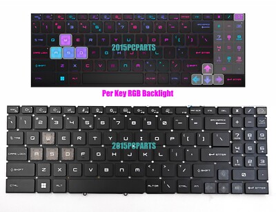 MSI Raider GE78 HX Keyboard | Per-Key RGB Backlit | US | QWERTY | Black ...