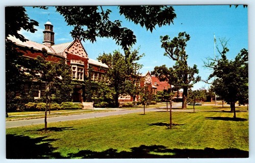 2 Postcards GENESEO, New York NY ~ Campus GENESEO STATE COLLEGE Library ...