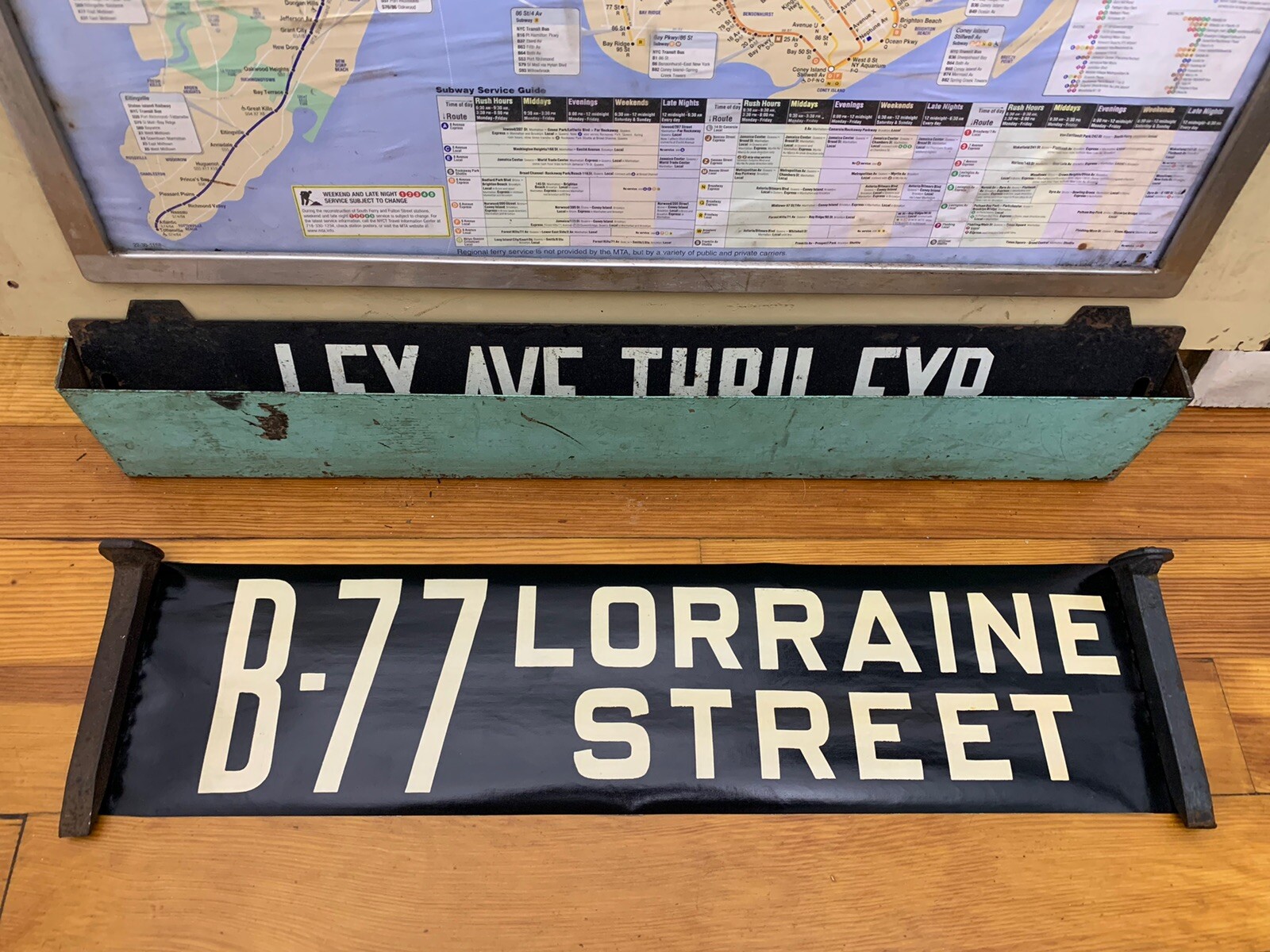 NY NYC BUS ROLL SIGN BROOKLYN LORRAINE STREET RED HOOK BMT 6000 SERIES ...