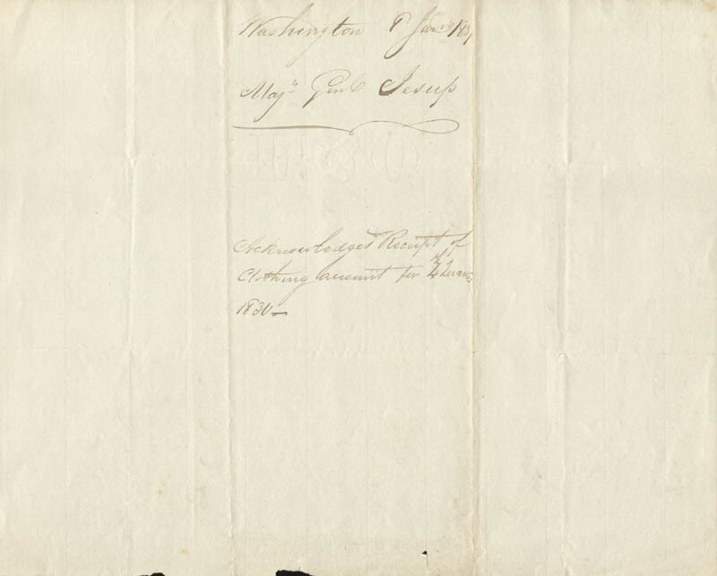 THOMAS S. JESUP - MANUSCRIPT LETTER SIGNED 01/18/1831 | eBay