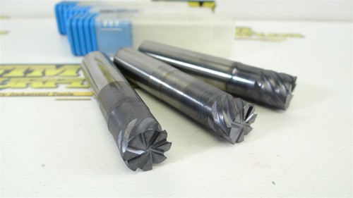 3 SECO/JABRO SOLID CARBIDE +MEGA 8 FLUTE CORNER RADIUS END MILLS 16MM X ...