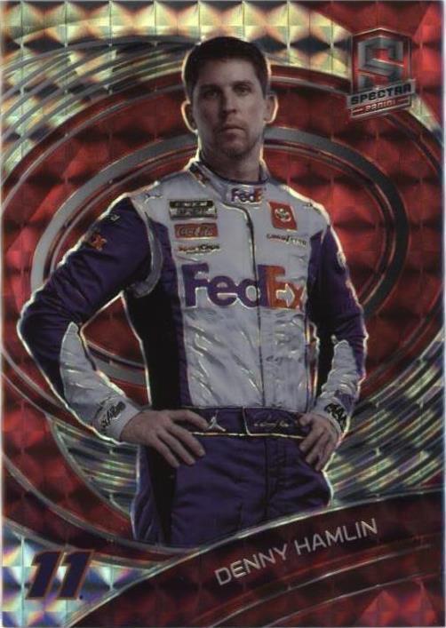 2022 Panini Chronicles - Spectra Denny Hamlin #1 Interstellar Red Prizm ...