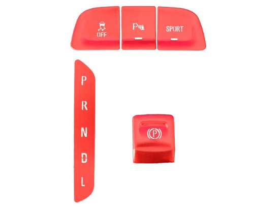 Red Gear Shift Button Sticker Middle Console 5PCS For Chevrolet Malibu ...