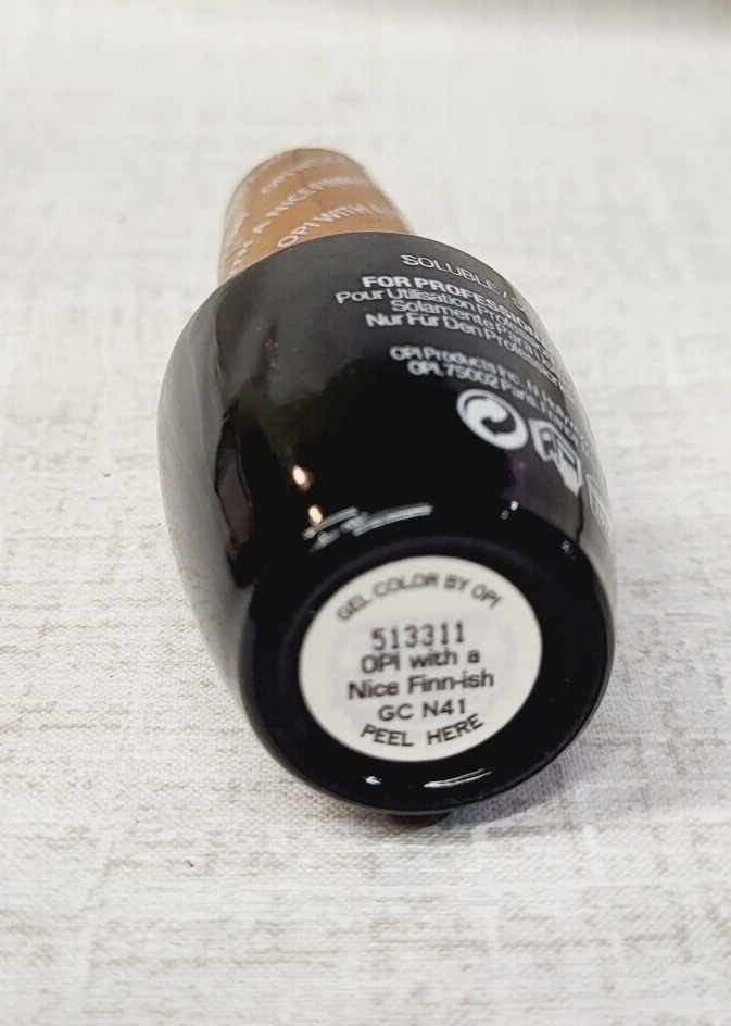 OPI WITH A NICE FINN-ISH Gel Color Gold Shade Nail Polish Lacquer GC ...