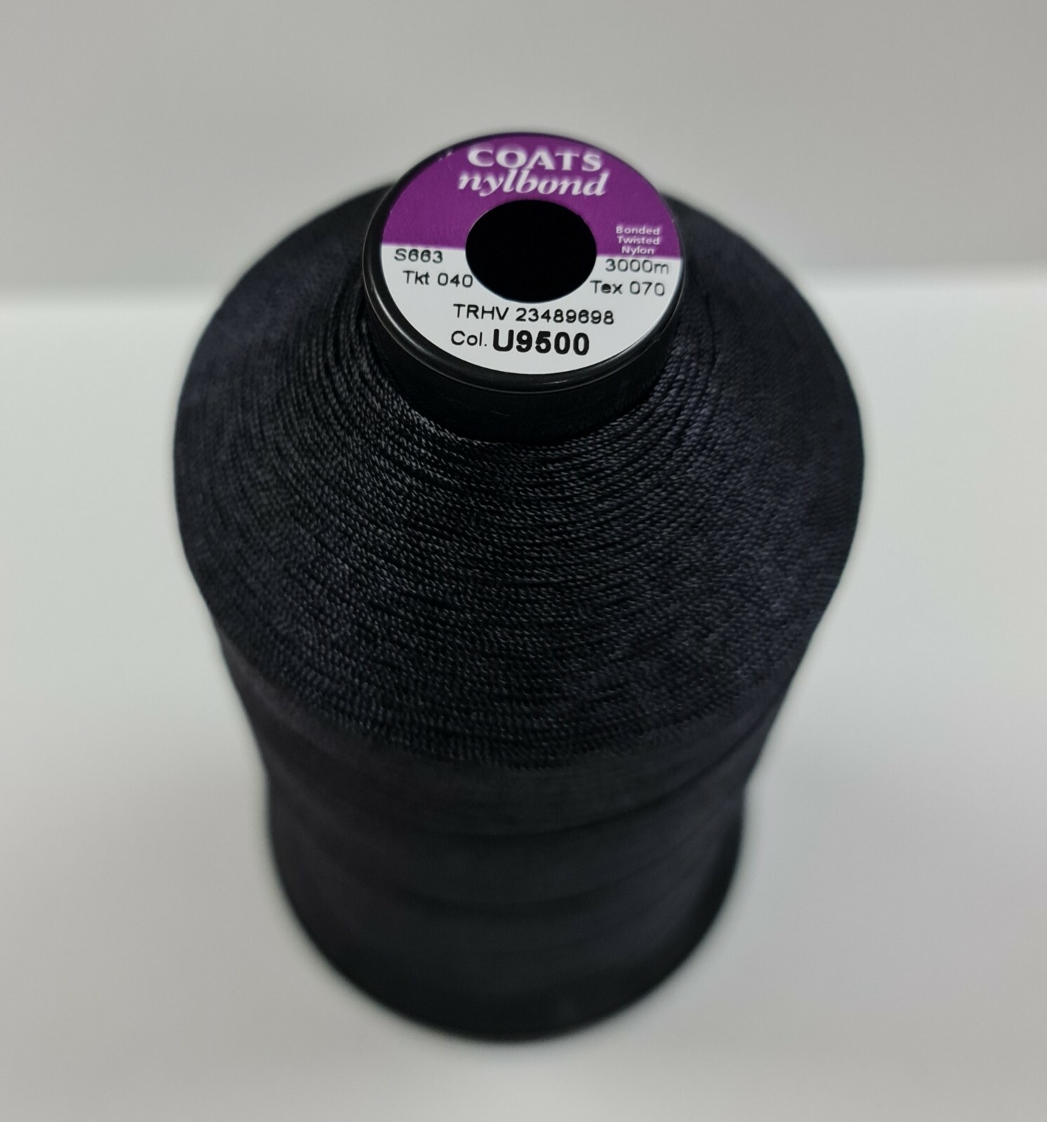 Black Coats Nylbond Tkt-40 Strong Bonded thread 3000m Cone Upholstery ...