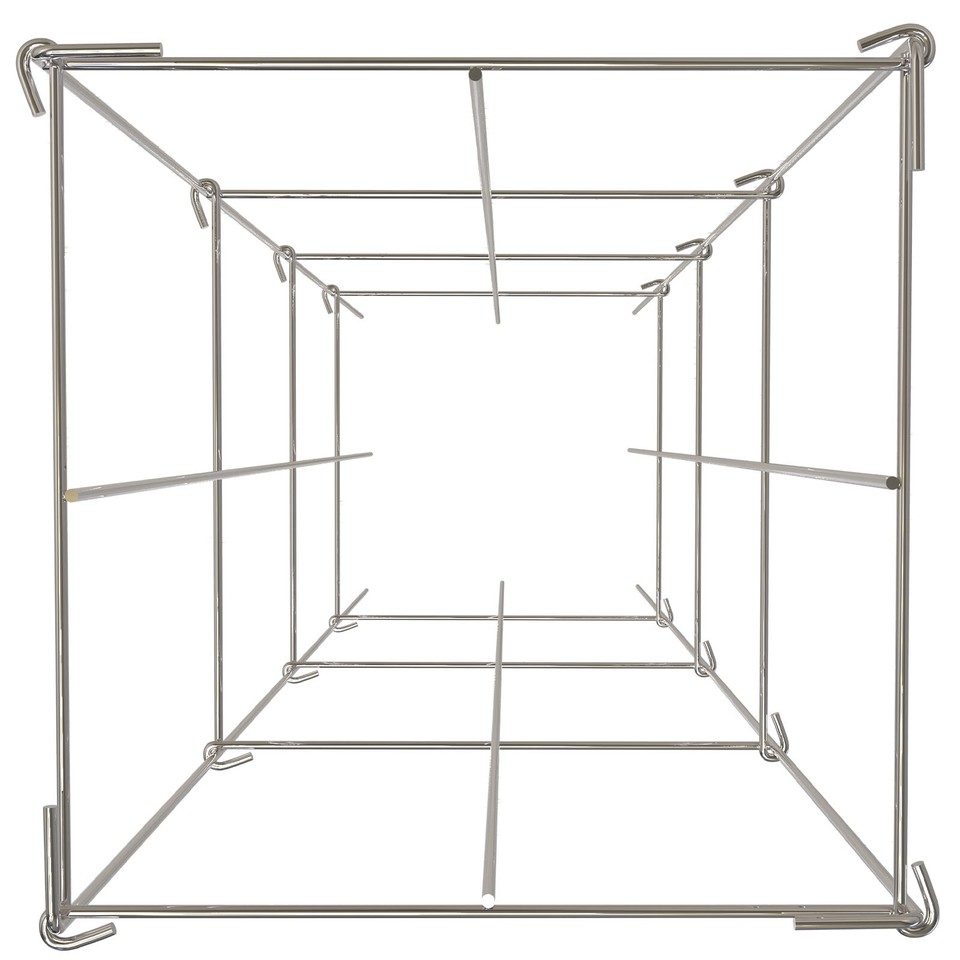 VEVOR Tomato Cages Plant Support Cage 5Pack Square Steel 3.8FT Silver ...