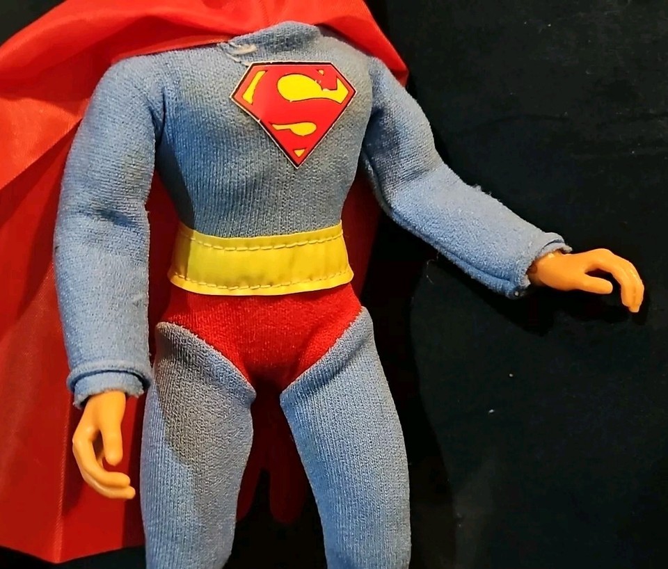 1974 Mego Superman 8 INCH FIGURE TYPE 2 NICE Clean Reproduction Cape ...