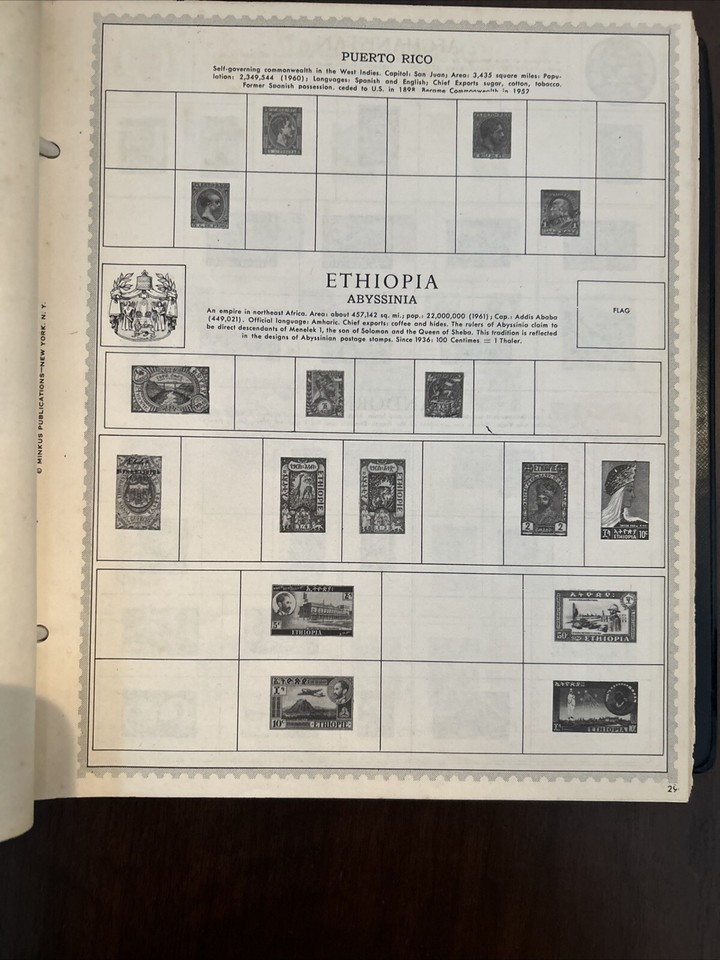 Minkus New World Wide Stamp Album 1970 Very Good Cond. 378 Pages w ...
