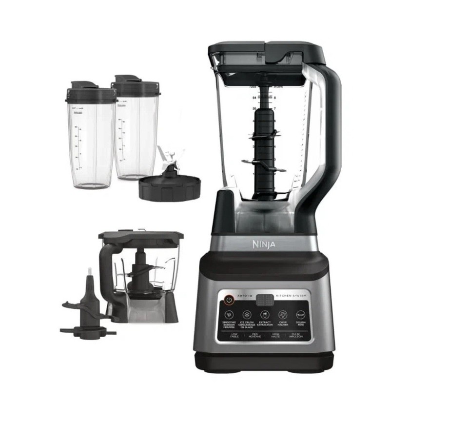 Ninja Mega Kitchen System 1500W Blender 72 oz Pitcher 8Cup Food ...